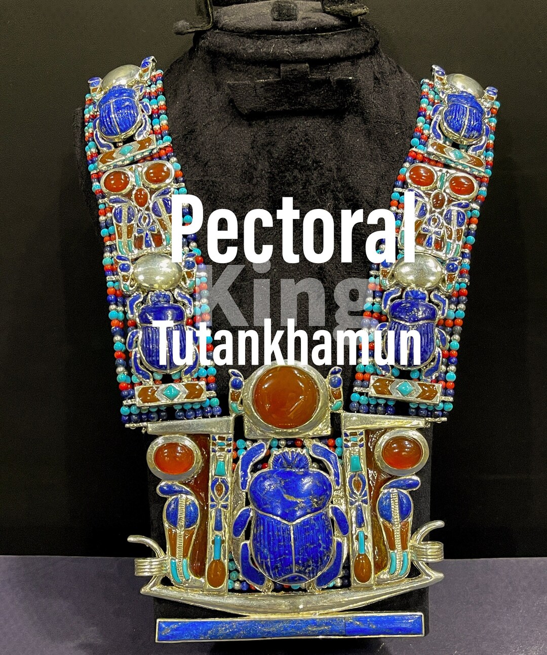 Fantastic King Tutankhamun's Pectoral With the Egyptian Scarab and Two ...