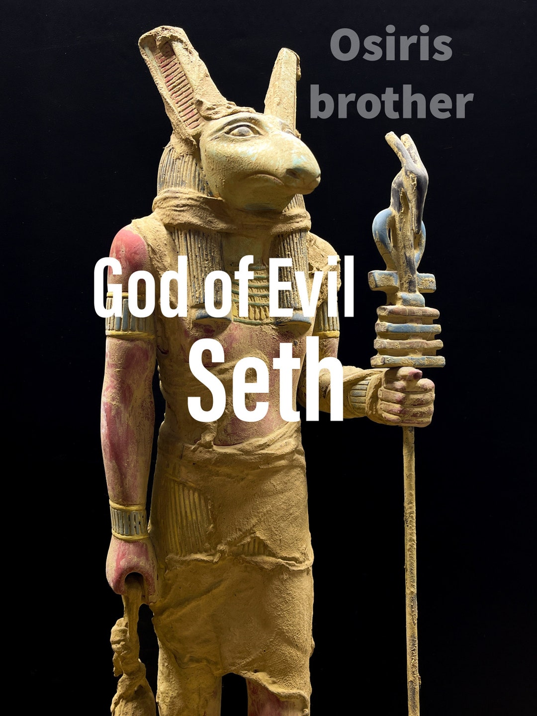 22" Mummifieancient Egyptian God Seth, Egyptian Seth. God Seth ...