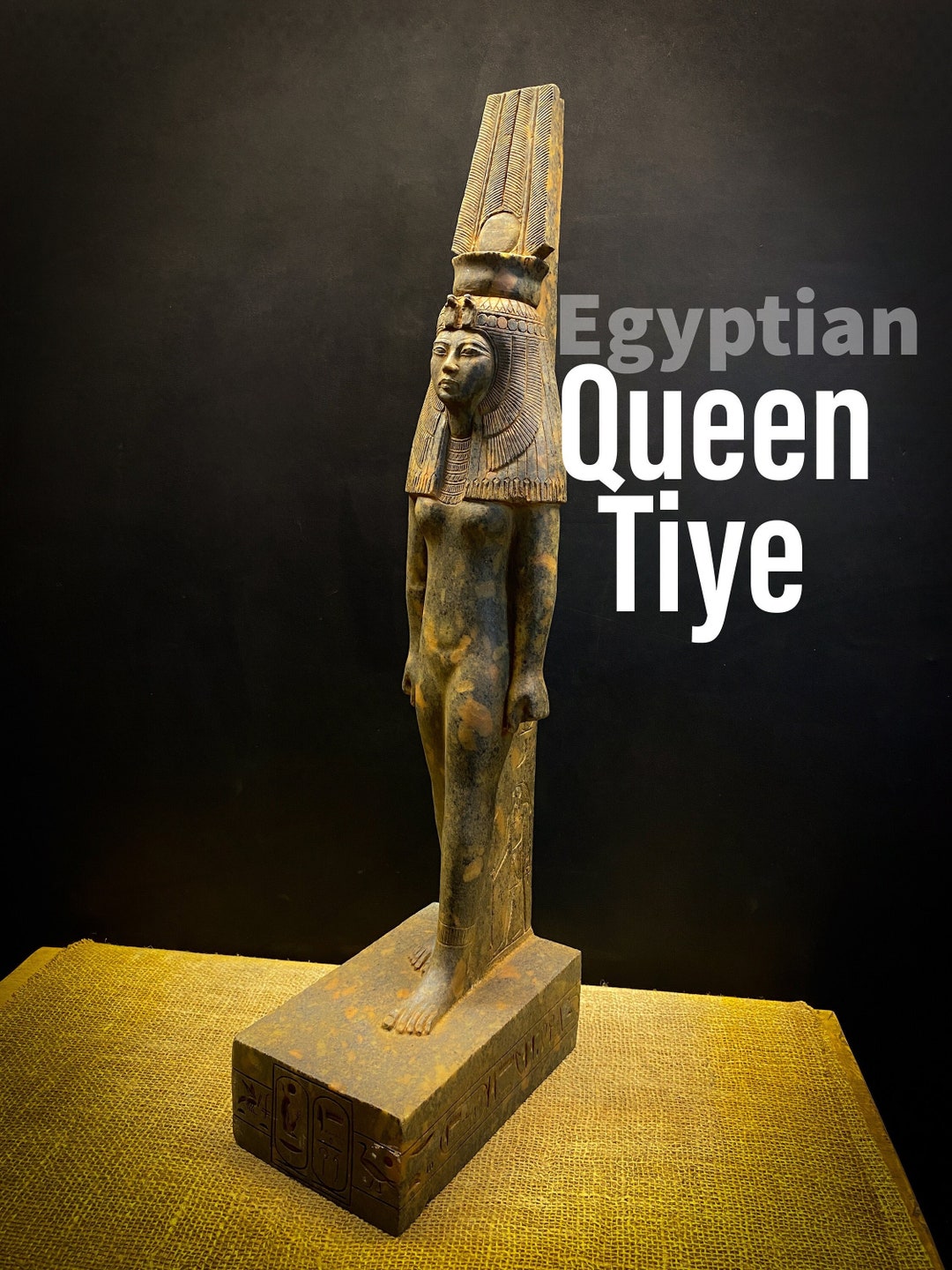 Handmade Real Granite Queen Tiye Statue, Egyptian Queen Tiye, Handmade ...