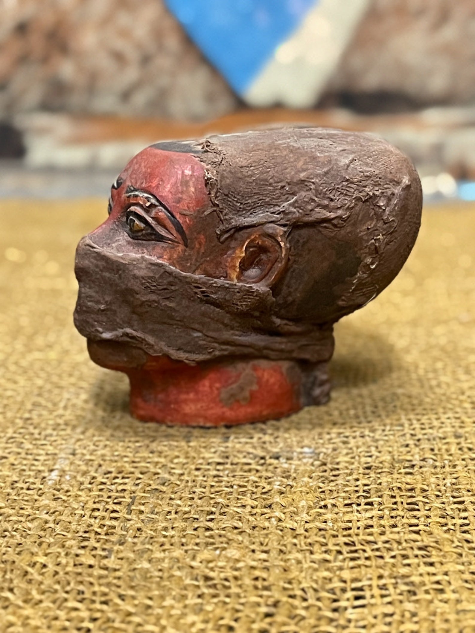 Mini Statue for Queen Nefertiti Masked Nefertiti Head a - Etsy