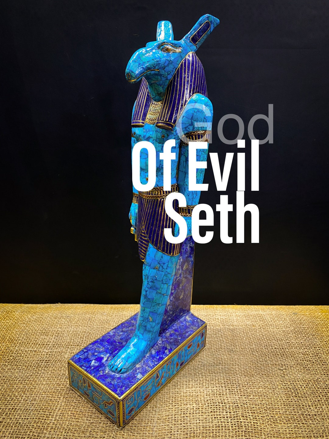 16" Ancient Egyptian God Seth, Egyptian Seth Statue. God Seth Statuette ...
