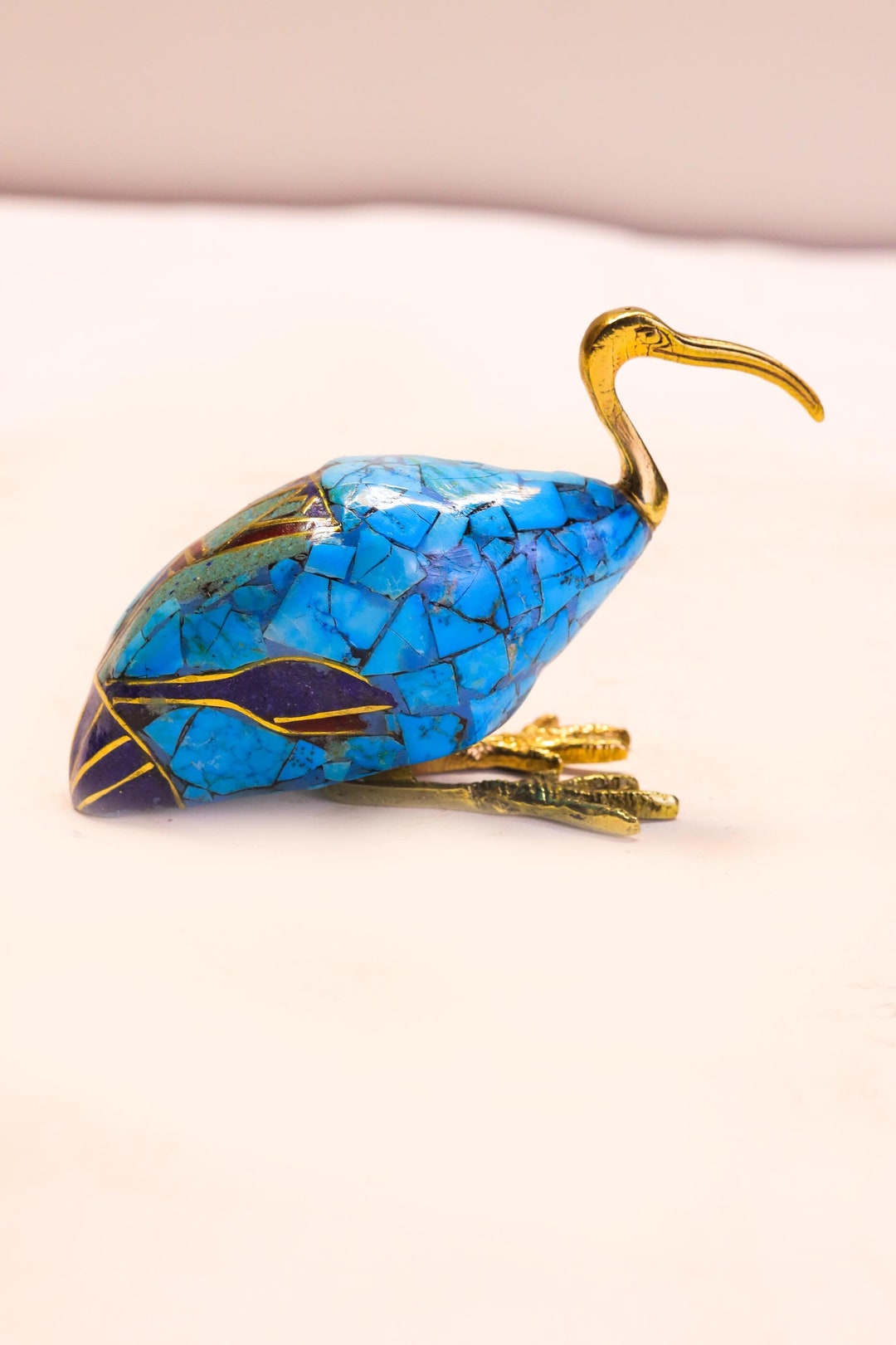 Gemstones Ibis Thoth Figurine, Egyptian Ibis Bird, God Thoth Ibis Form ...