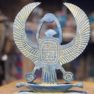 Egyptian Winged Scarab, Winged Scarab Beetle Figurine. Scarab With Sun ...