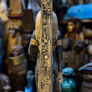 RA the God of Sun Wearing Sun Disk With a Falcon Face - Altar Statue ...