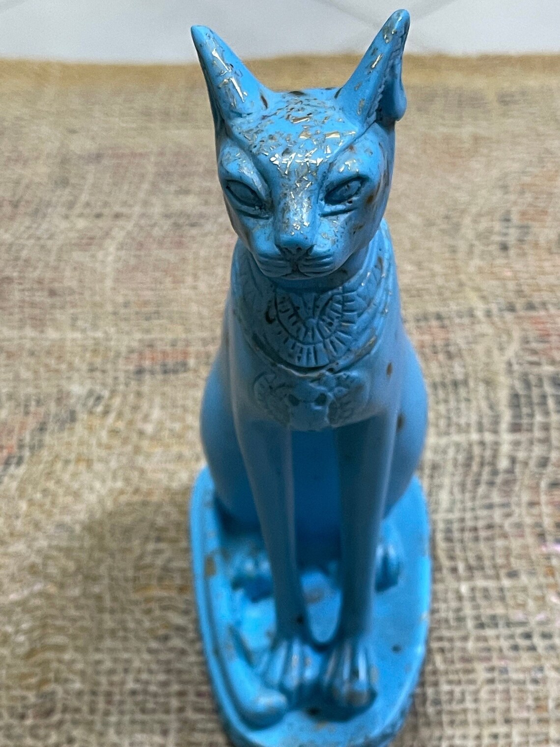 Egyptian Bastet Cat Statue Bastet Statue Egyptian Blue - Etsy