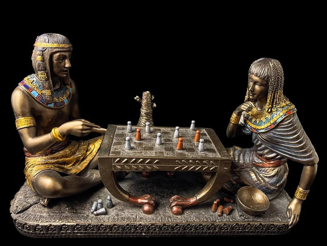 Senet Board Game in Ancient Egypt, Scene of Ancient Egyptian Pharaohs ...