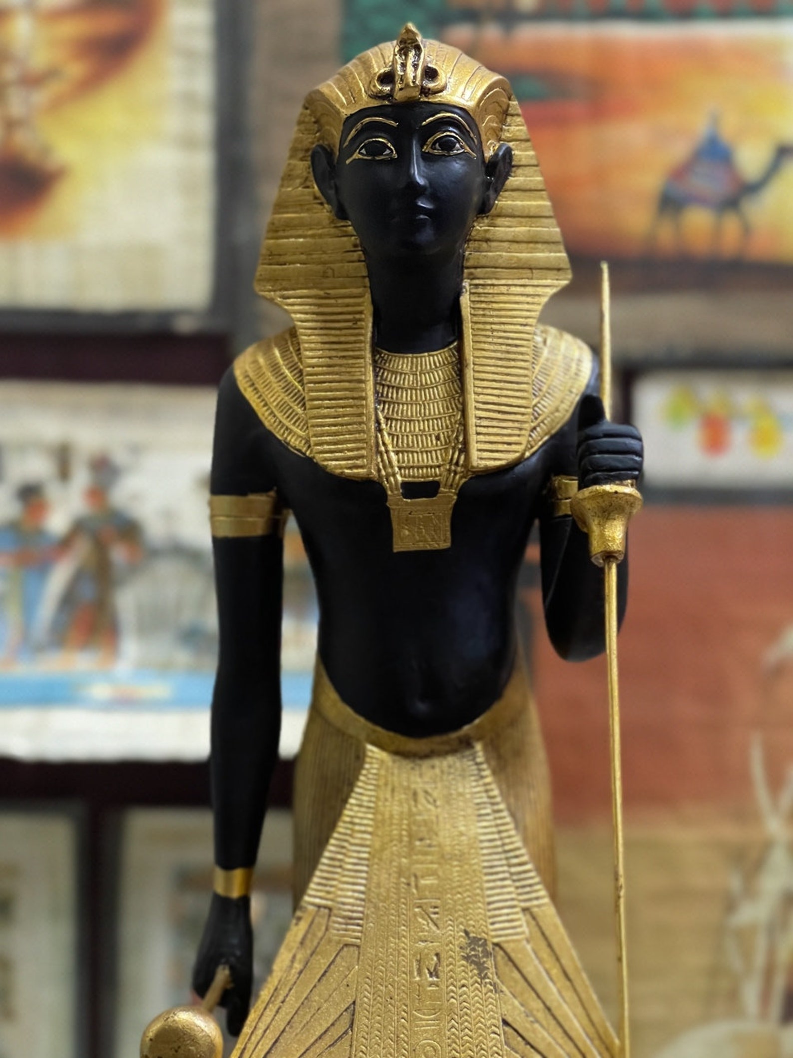 King Tutankhamun Guardian Statue. King Tutankhamun Statue. - Etsy