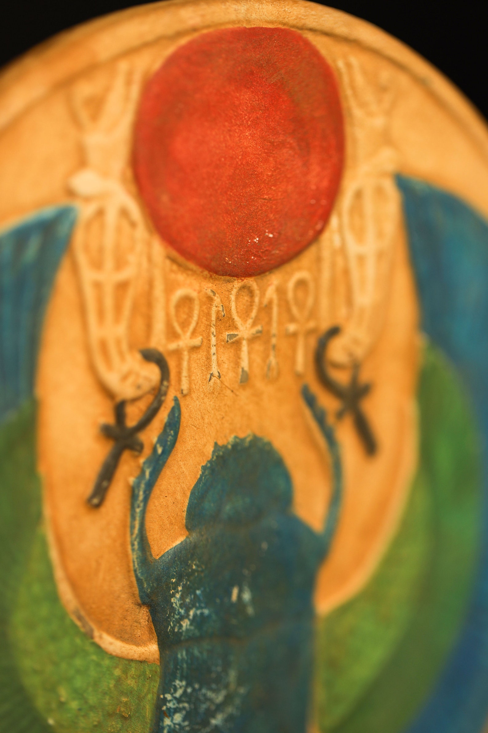 Glorious Egyptian God Horus Statue With Sun Disc and Scarab on It, God ...
