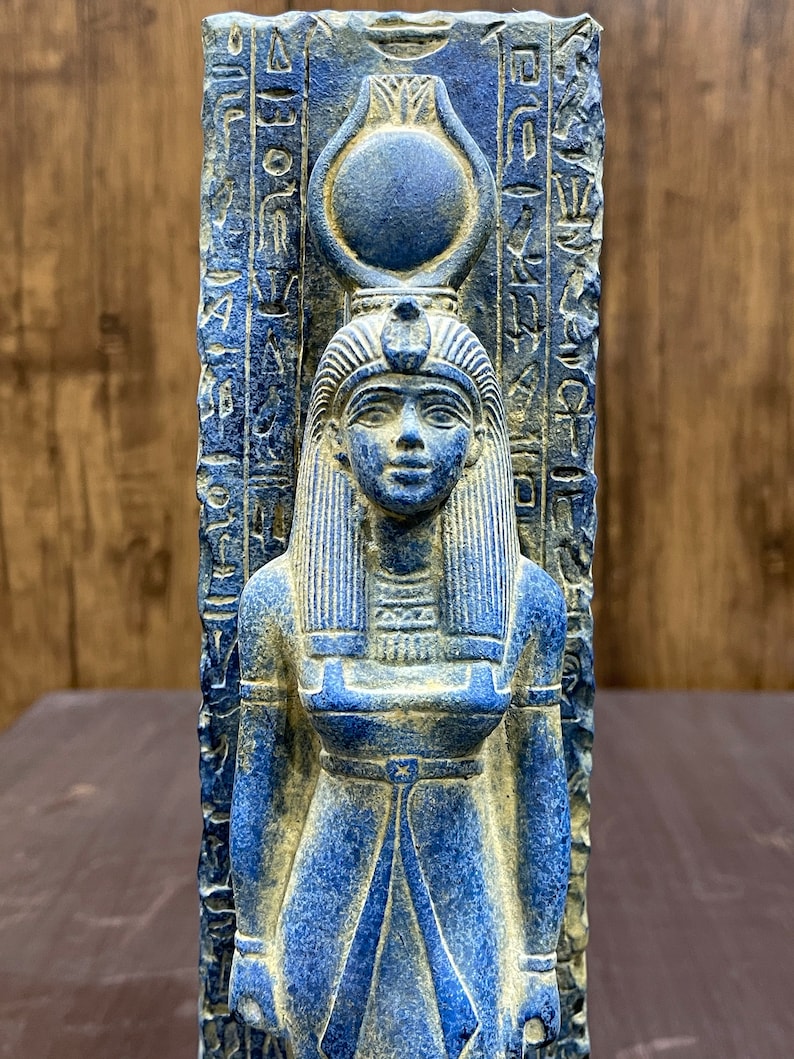 Egyptian Goddess Isis Statue With Special Cartouche Isis - Etsy