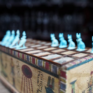 Senet Board Game in Ancient Egypt, Scene of Ancient Egyptian Pharaohs ...