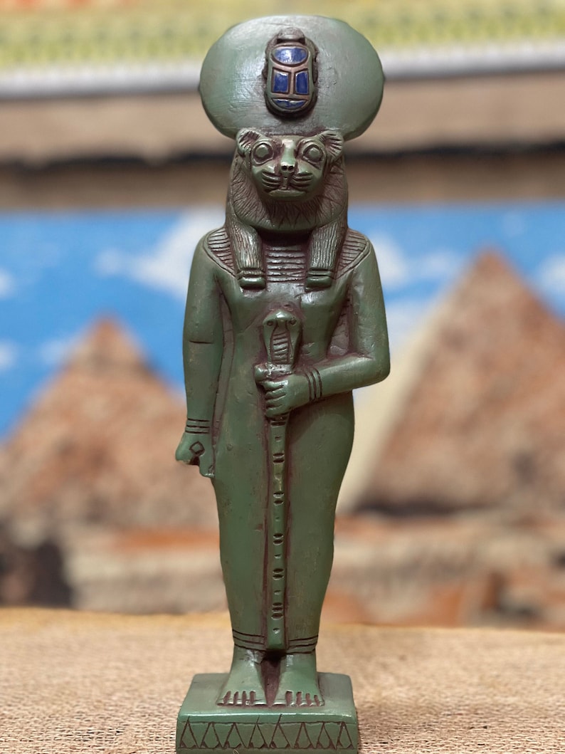 Egyptian Lion Goddess Sekhmet Statue Large Solid Heavy - Etsy