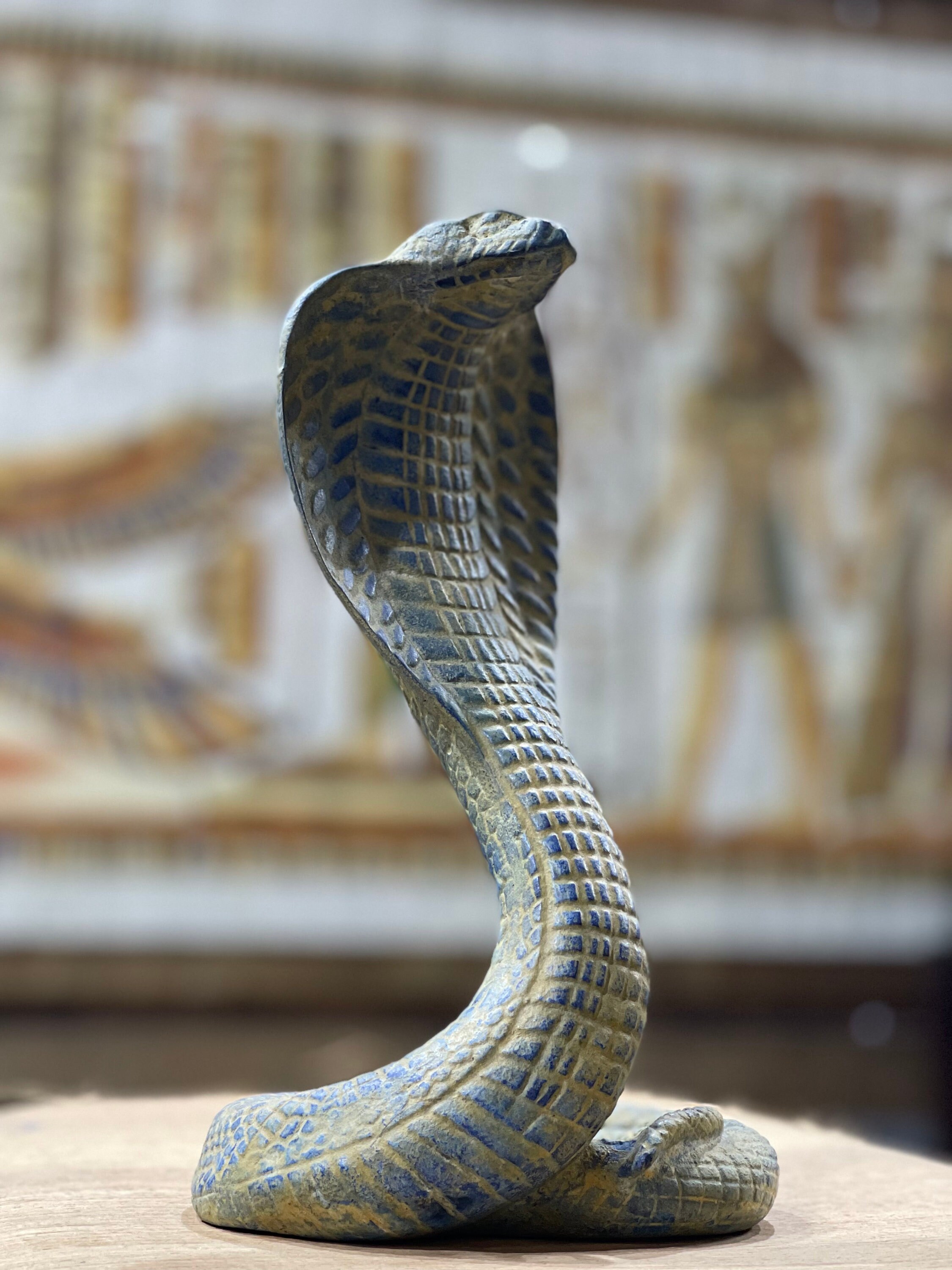 Egyptian Cobra Snake Statue, Egyptian Uraeus. Large Cobra . 10" in ...