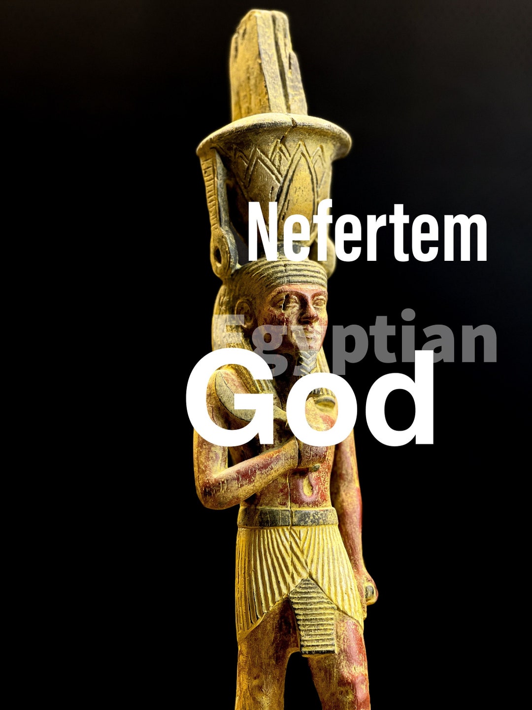 God Nefertem Statuette. Egyptian Nefertem With Water-lily Headdress. - Etsy