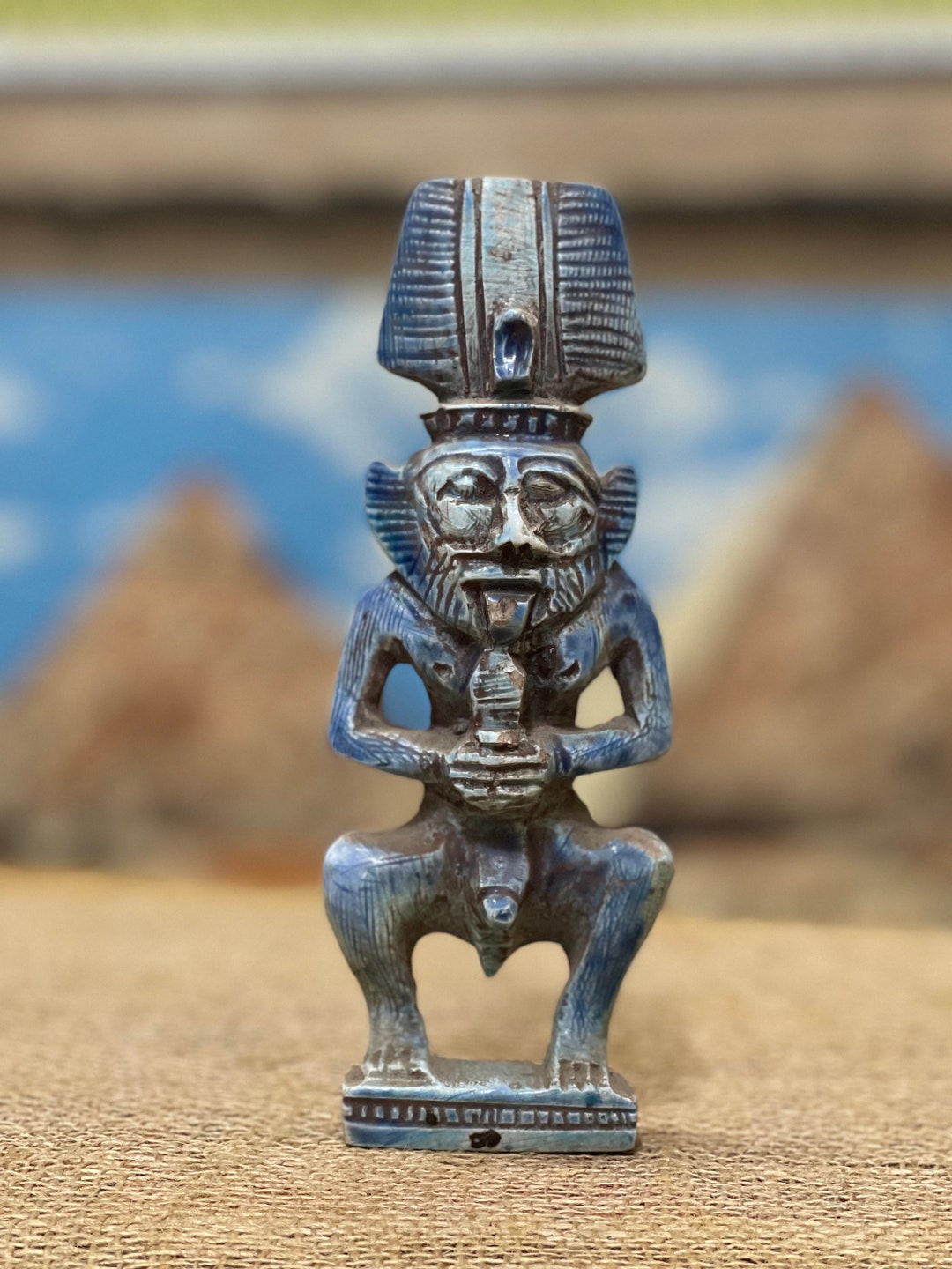 Ancient BES God of Joy and Fertility - Altar Statue - Happiness God ...