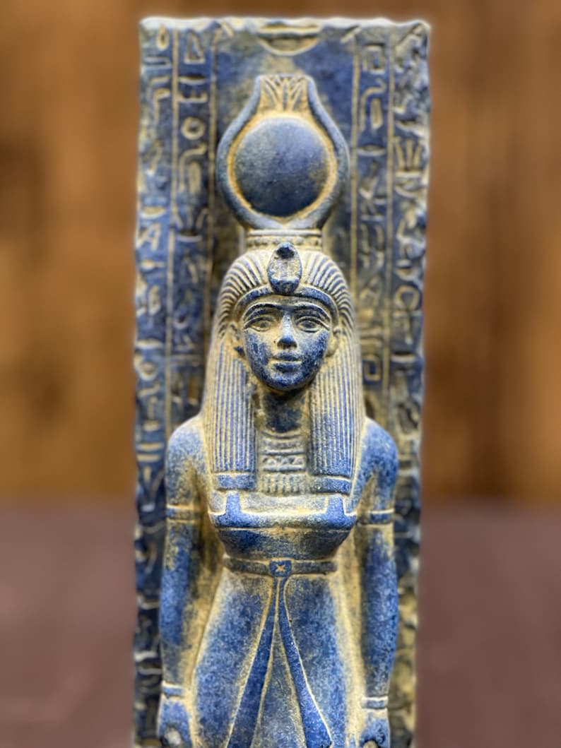 Egyptian Goddess Isis Statue With Special Cartouche Isis - Etsy