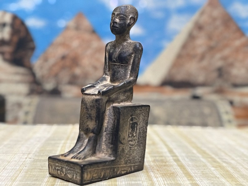 Imhotep Statue Ancient Egyptian Engineer Imhotep the Builder of Djoser ...