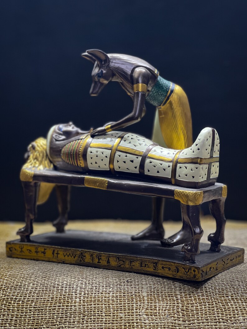 Ancient Egyptian God Anubis Statue, Tutankhamun Mummification Process ...