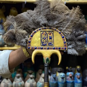 One of A Kind King Tutankhamun Ostrich Fan - Made With Egyptian Hands ...