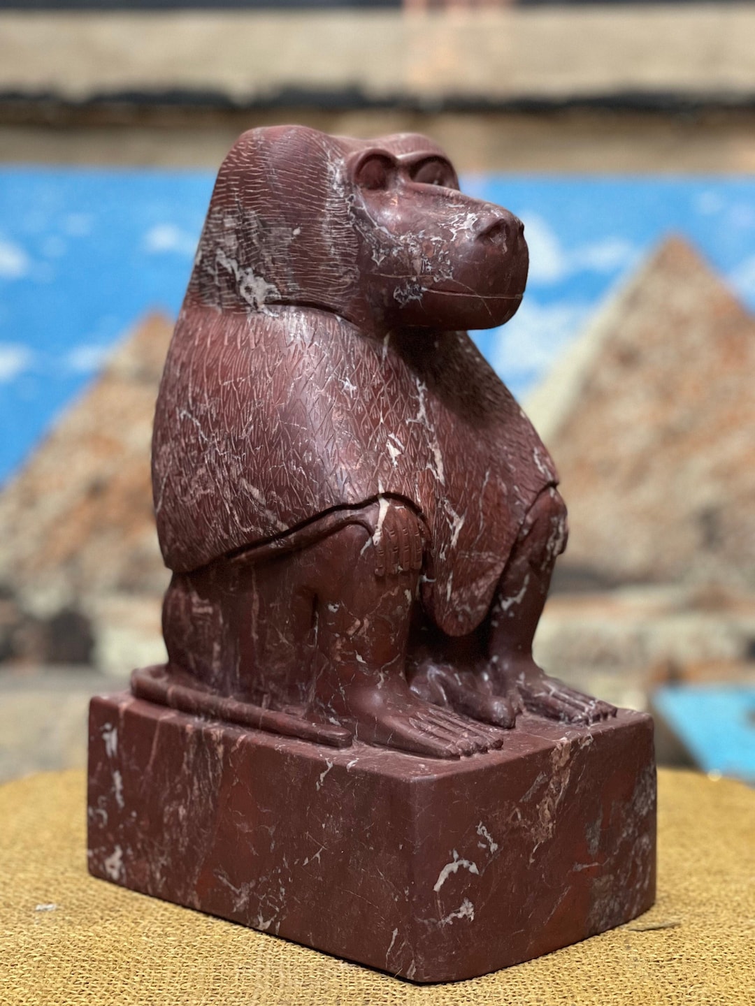 14" Egyptian Statue for God Thoth as Baboon - Made in Egypt - Etsy