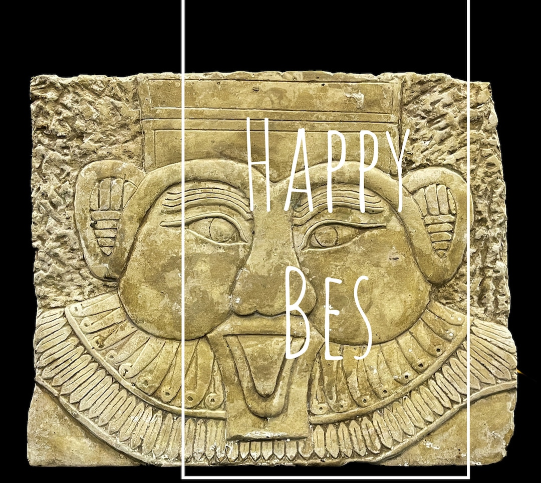 Amazing Bes Art Decor - Wall Relief - God Bes - God of Joy - Fertility ...
