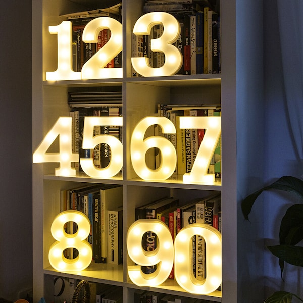 Light up Numbers - Etsy