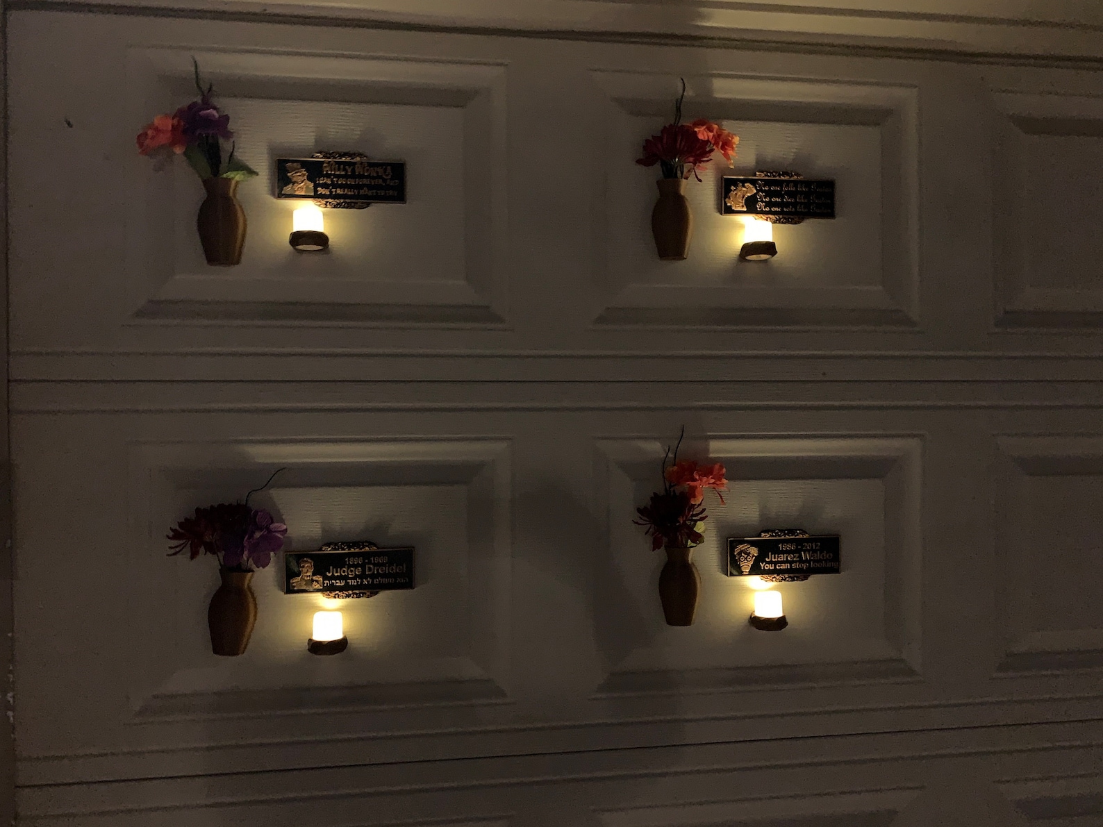 Mausoleum Niche Plaques and Accessories for Halloween Graveyard ...