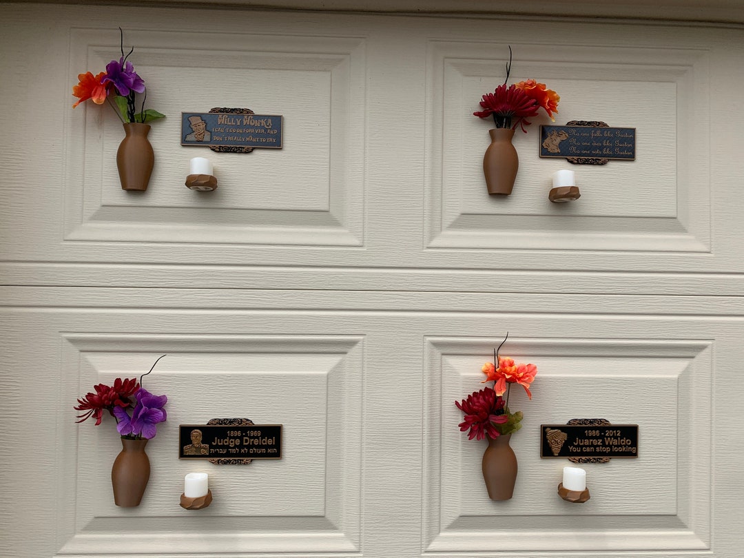 Mausoleum Niche Plaques and Accessories for Halloween; Graveyard ...