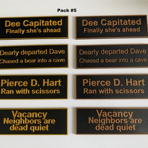 Mausoleum Niche Plaques and Accessories for Halloween; Graveyard ...