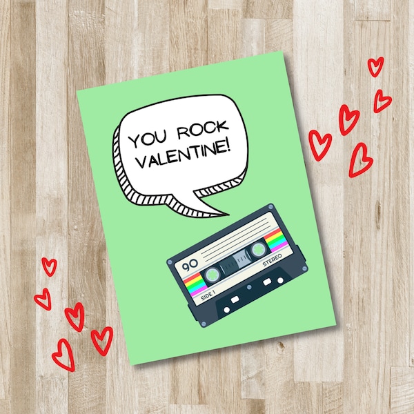 You Rock Valentine - Etsy