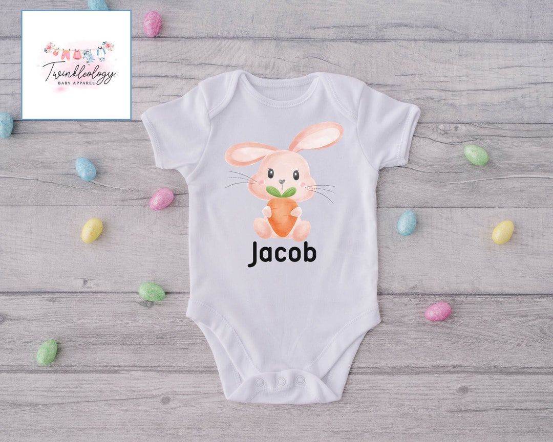 Easter Baby Boy Onesie® Custom Easter Bunny Onesie® Cute Easter Bunny ...