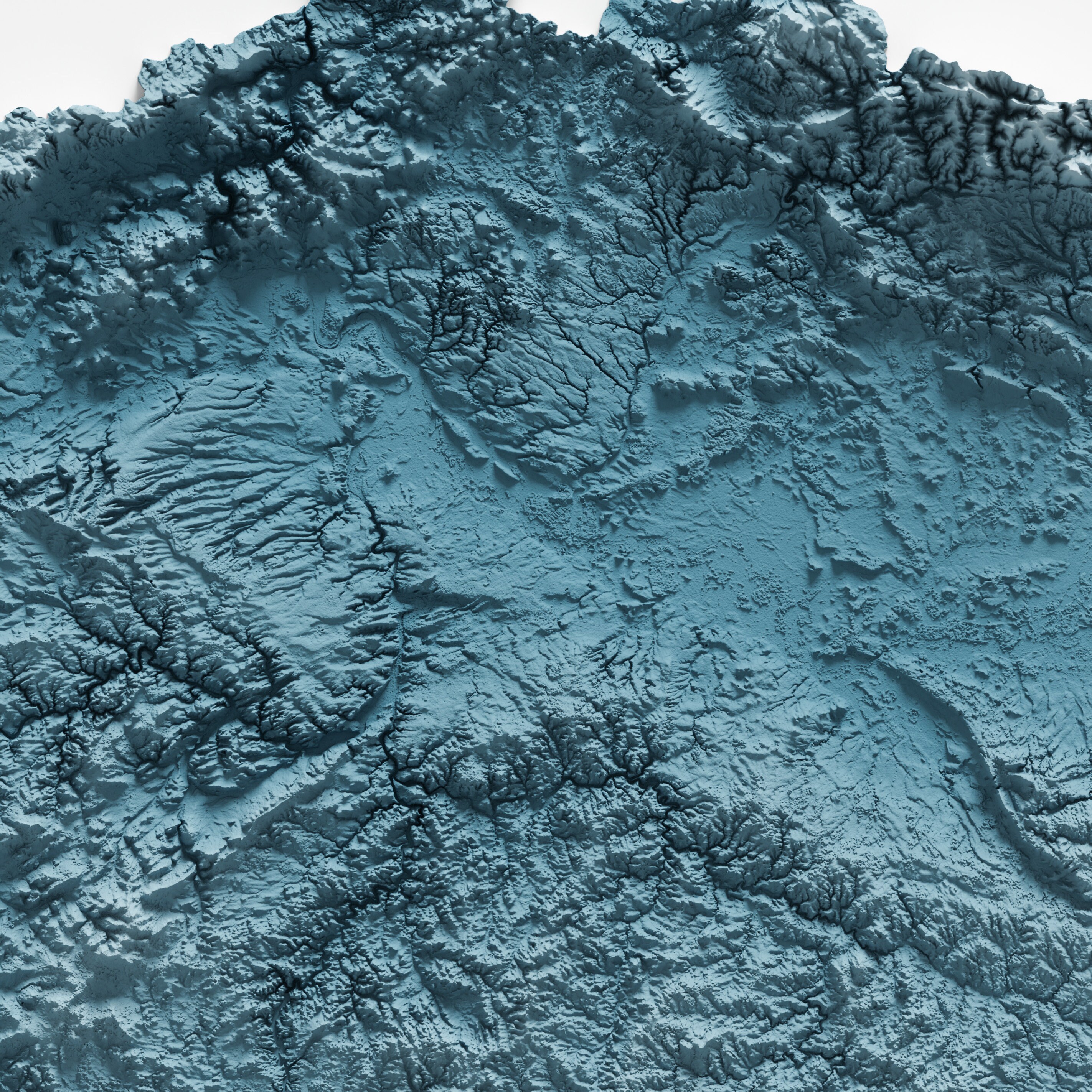 Czech Republic - Shaded Relief Map - Natural Topography - Etsy