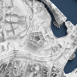 Washington, D.C. - Shaded Relief Map - Detailed Topography - Etsy