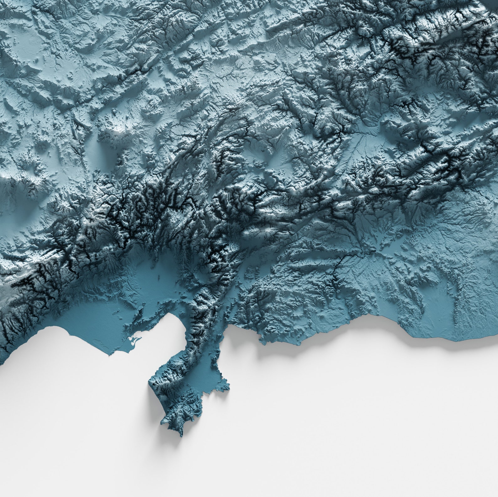 Turkey - Shaded Relief Map - Natural Topography - Etsy