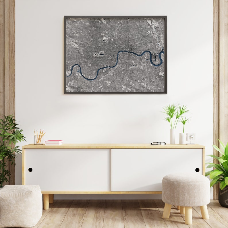 London England Shaded Relief Map Detailed Topography - Etsy