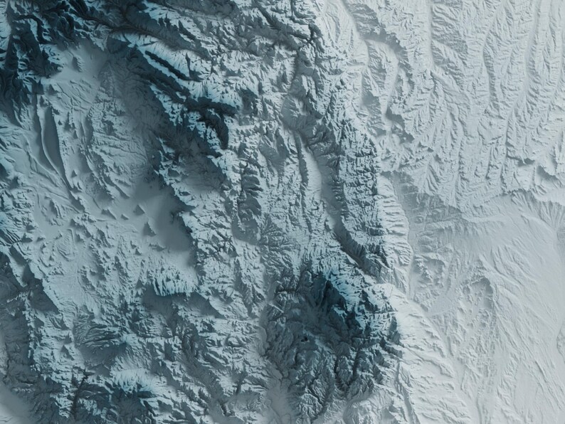 Colorado - Shaded Relief Map - Natural Topography - Etsy