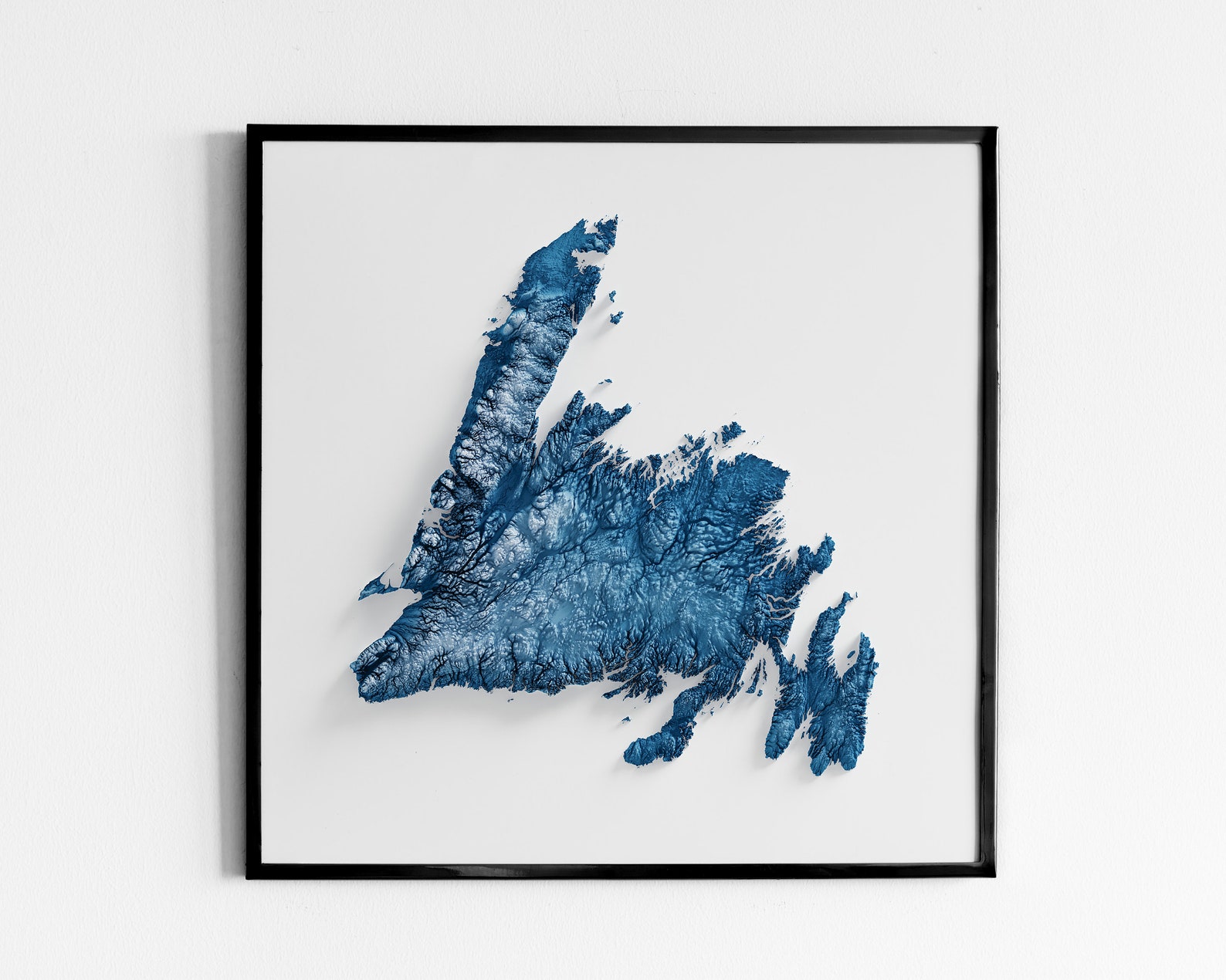 Newfoundland - Shaded Relief Map - 4 Colour Variations - Etsy