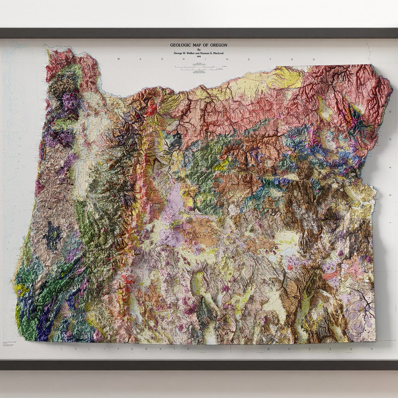 Oregon Topography - Etsy
