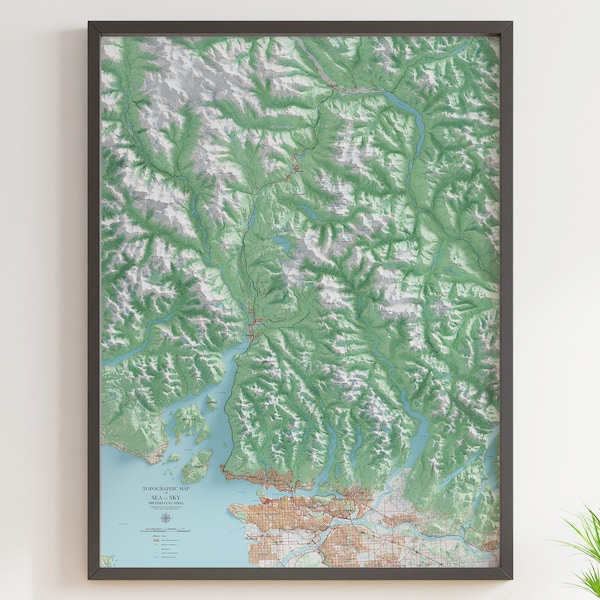 Topographical Map - Etsy