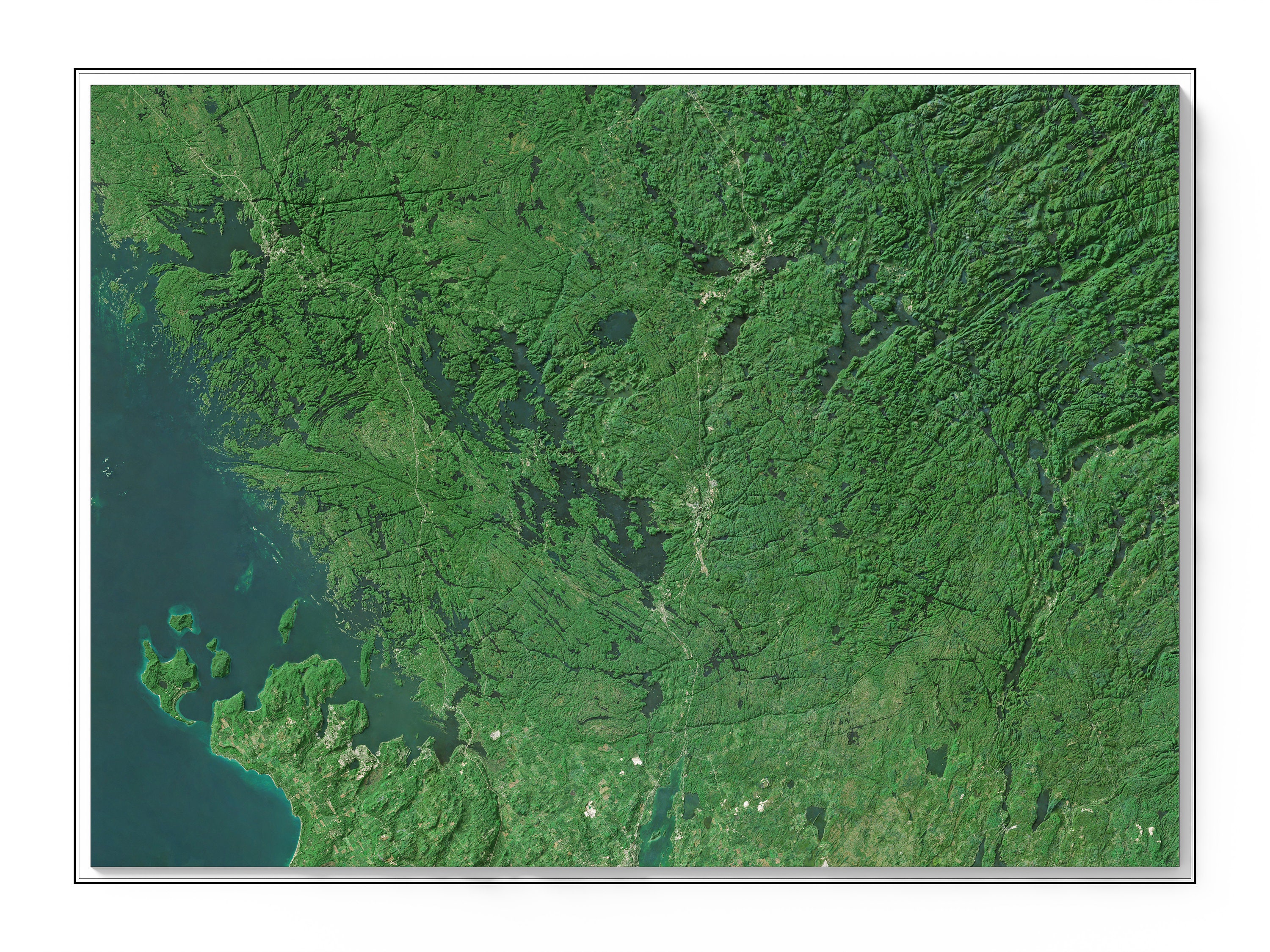 Muskoka Ontario Shaded Relief Map Imagery - Etsy