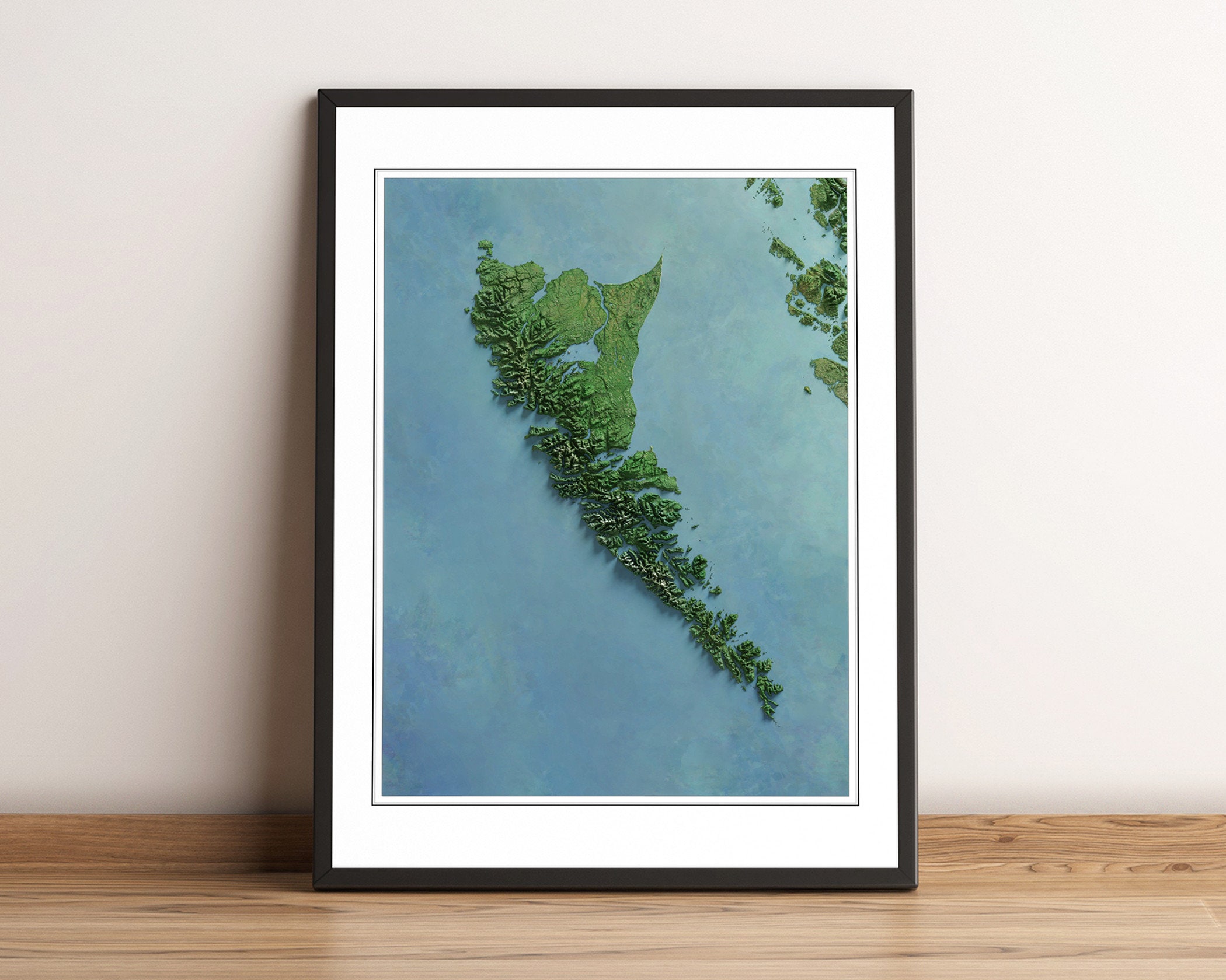 Haida Gwaii British Columbia Canada Shaded Relief Map - Etsy