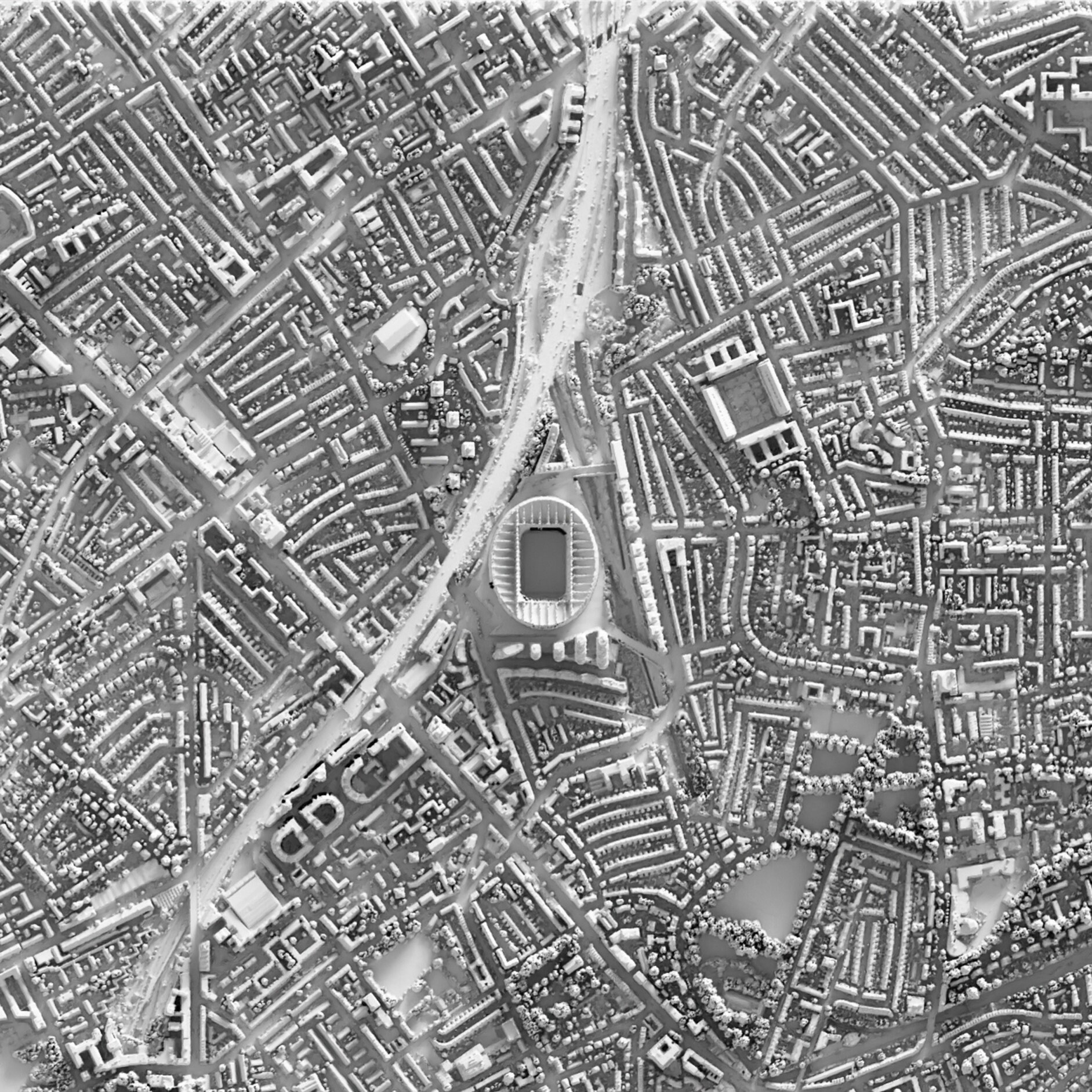 London, England - Shaded Relief Map - Detailed Topography - Etsy UK