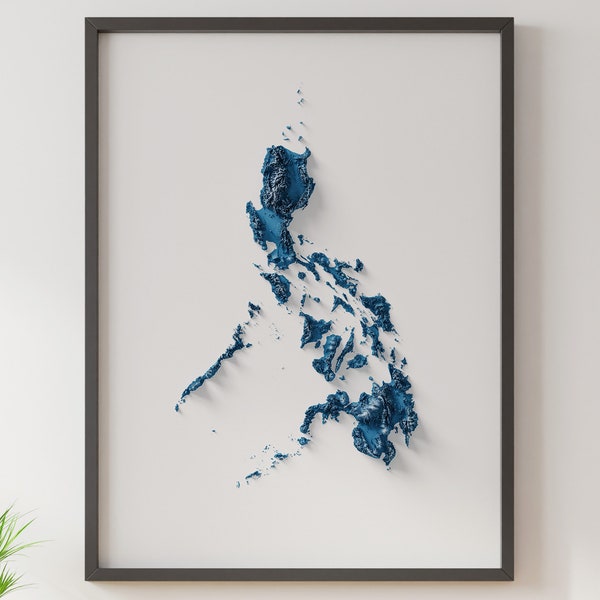 Philippines Wall Map - Etsy
