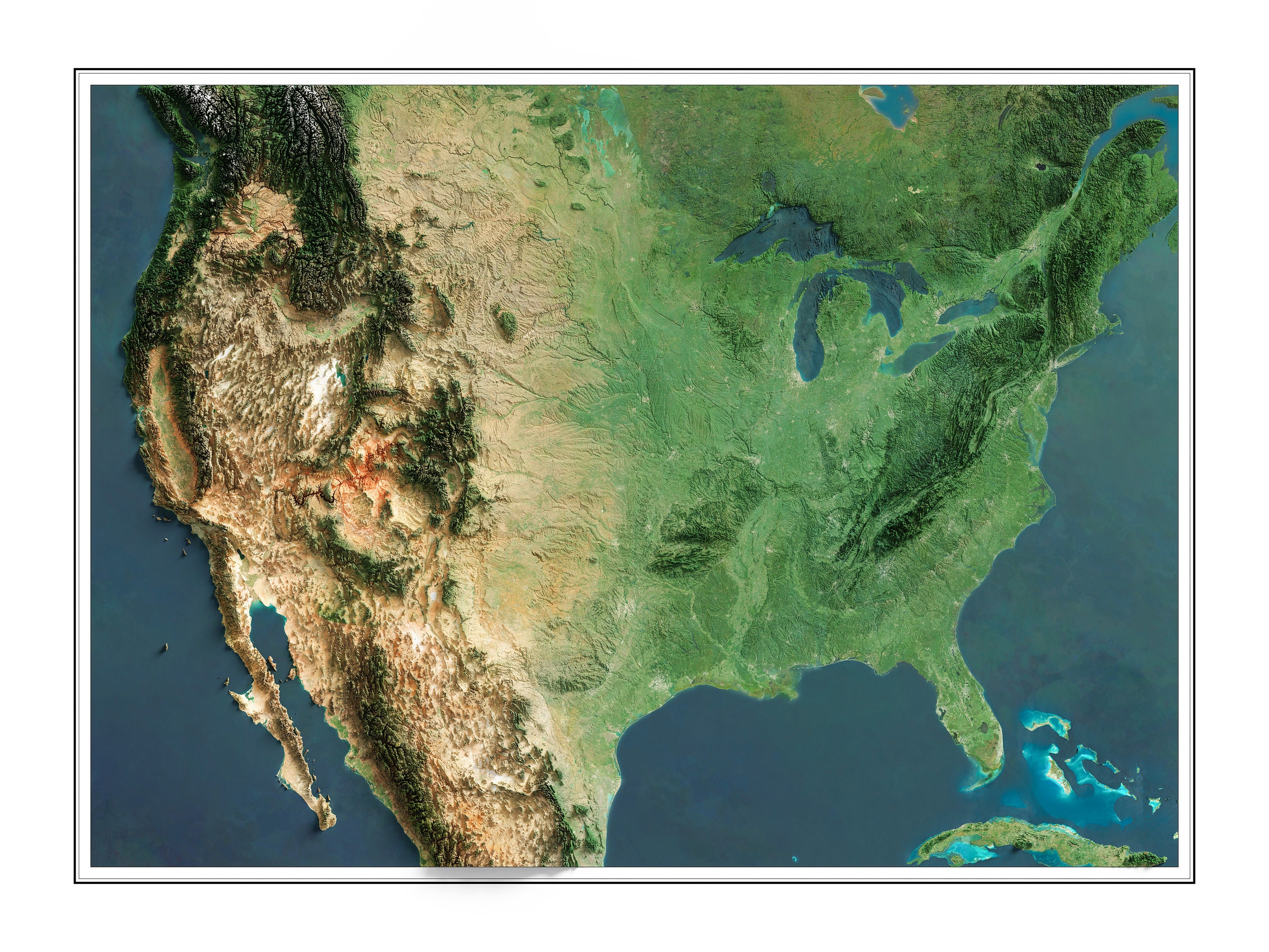 Mapas De Relieve De Cadenas Montañosas De Estados Unidos Amazon.com: