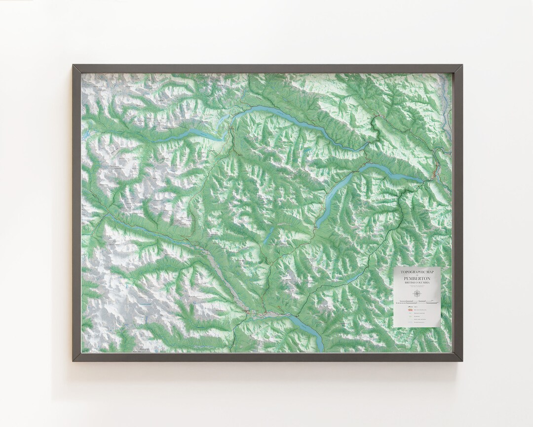 Pemberton Valley, British Columbia, Canada - Topographic Map - Shaded ...