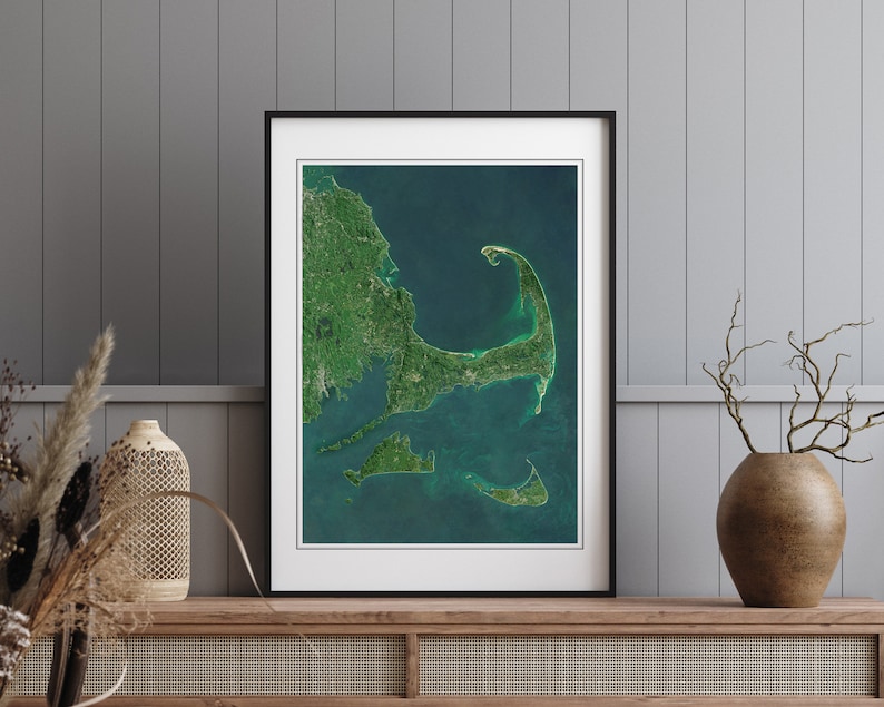 Cape Cod Massachusetts Shaded Relief Map Imagery - Etsy