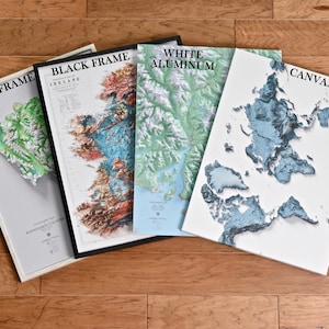 Seattle, Washington - Shaded Relief Map - Detailed Topography - Etsy