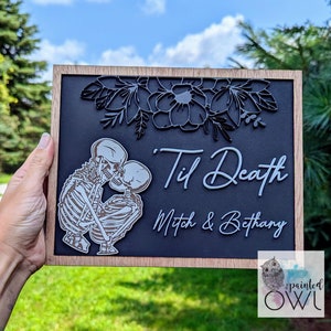 PERSONALIZED 'til Death Sign/ Halloween Decor/ Cottagecore Decor ...