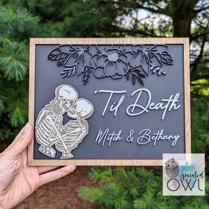 PERSONALIZED 'til Death Sign/ Halloween Decor/ Cottagecore Decor ...