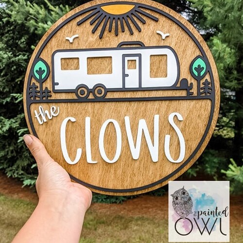 Personalized Camping Sign Fifth Wheel Decor Custom Camper Sign | Etsy