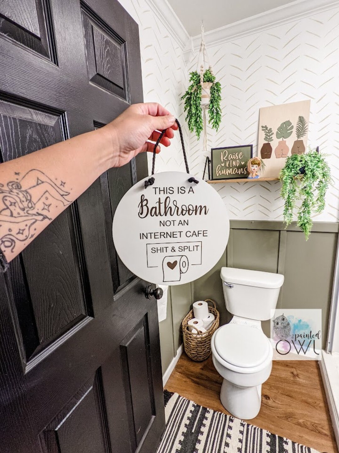 Shit and Split Bathroom Sign/ Funny Sign/ Bathroom Sign/ Gag Gift/ Shit ...